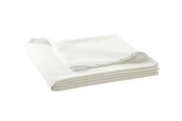 MATOUK Diamond Pique Coverlet - Bone