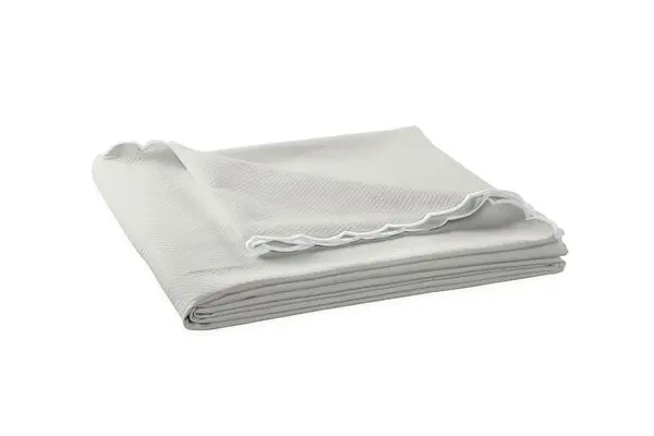 MATOUK Diamond Pique Coverlet - Silver