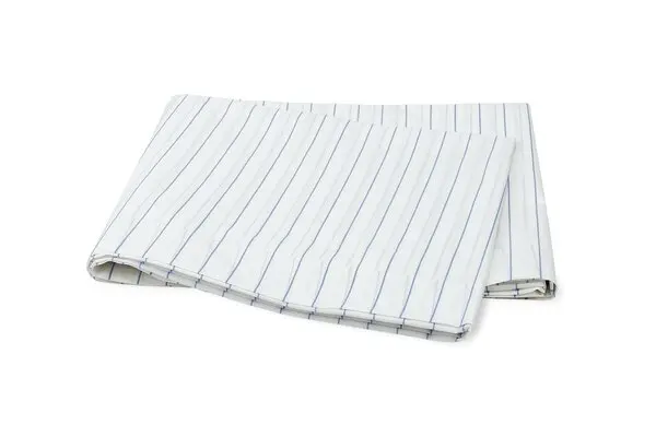MATOUK Amalfi Pinstripe Long-staple Cotton Percale Flat Bed Sheet - Hazy