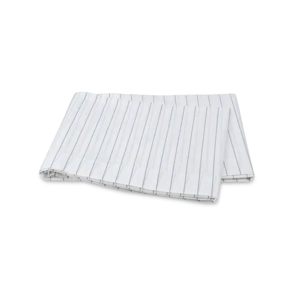 MATOUK Amalfi Pinstripe Cotton Flat Bed Sheet - Percale