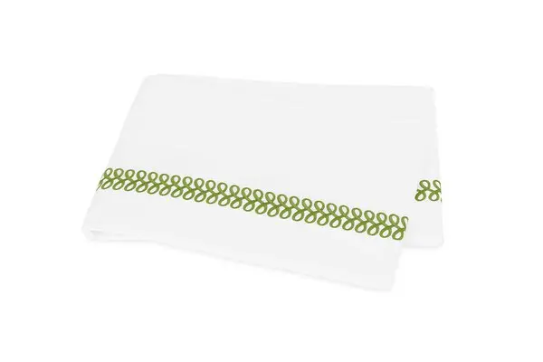MATOUK Schumacher Astor Braid Flat Bed Sheet - Grass