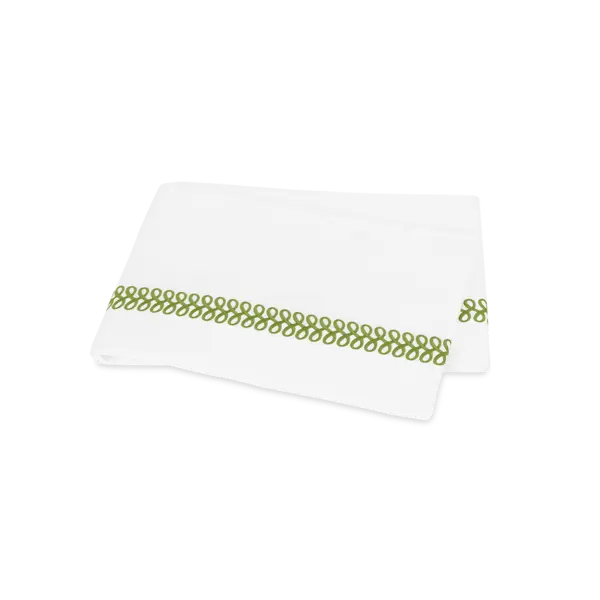 MATOUK Astor Braid Flat Bed Sheet - Percale