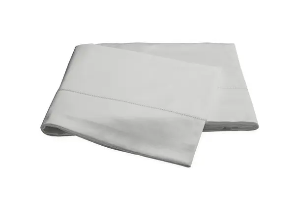 MATOUK Nocturne Hemstitch Flat Bed Sheet - Silver