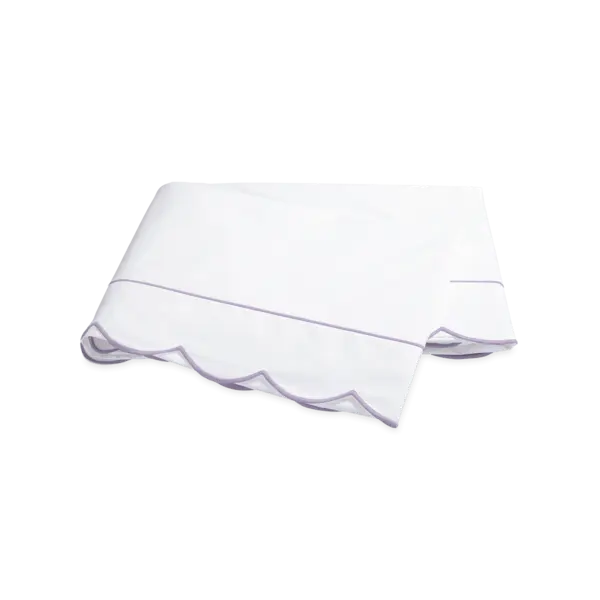 MATOUK Butterfield Flat Sheet With Scalloped Hem - Percale