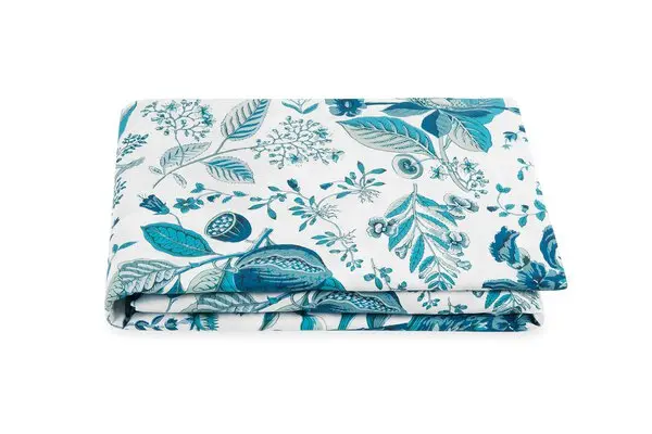MATOUK Schumacher Pomegranate Fitted Bed Sheet - Prussian