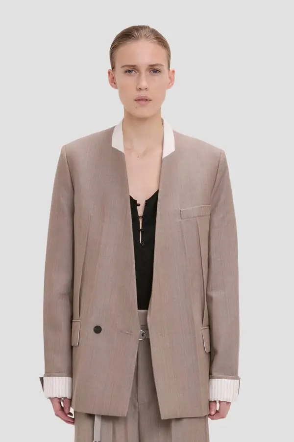 Victoria Beckham Collarless Jacket