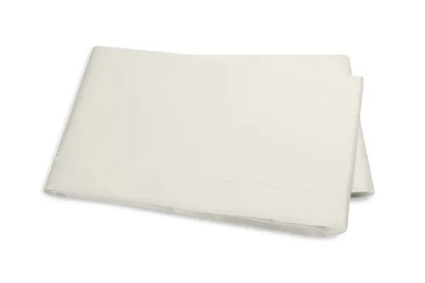 MATOUK Talita Satin Stitch Flat Bed Sheet - Bone