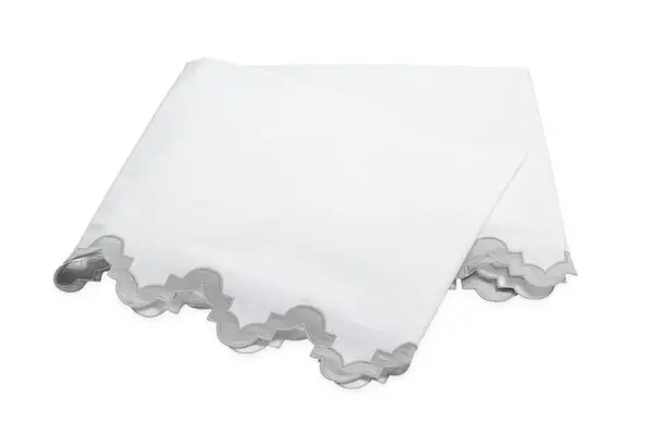 MATOUK Aziza Flat Bed Sheet - Silver