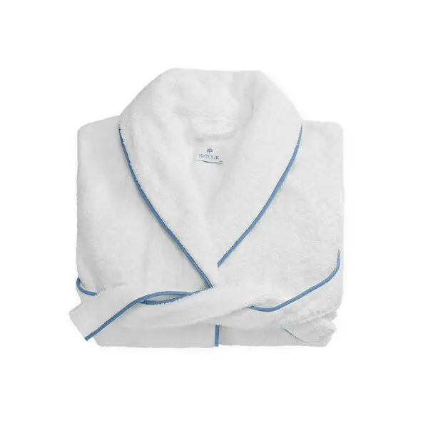 MATOUK Cairo Robe - White/azure