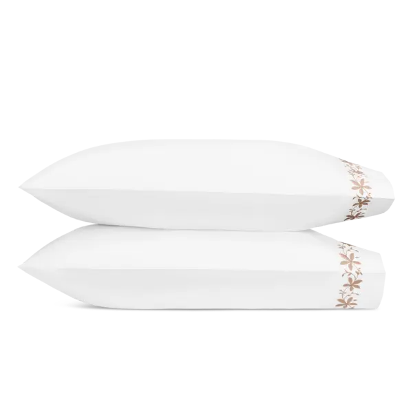 MATOUK Callista Pillowcase With Floral Vine Embroidery