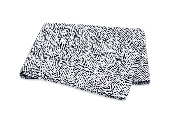 MATOUK Schumacher Duma Diamond Flat Bed Sheet - Navy