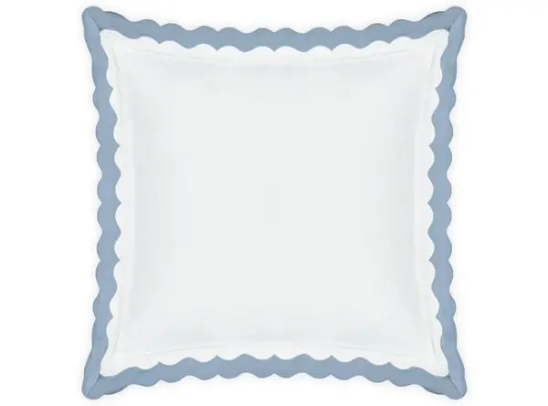 MATOUK Lorelei Sham With Scalloped Appliqu - Hazy