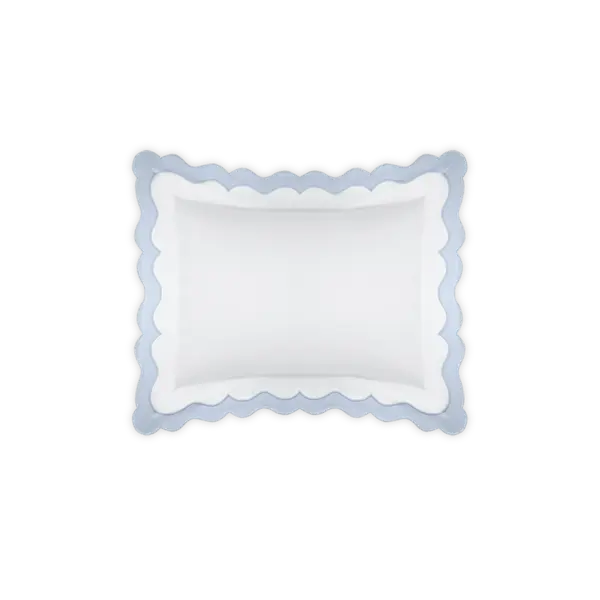 MATOUK Lorelei Sham With Scalloped Appliqu - Percale