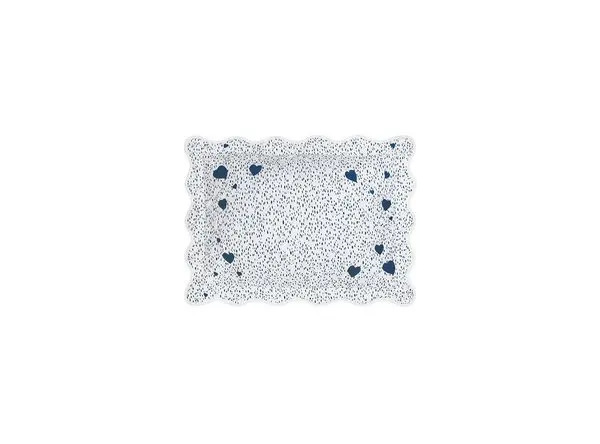 MATOUK Celine Hearts Mini Pillow - Prussian