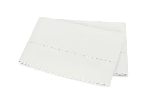 MATOUK Bergamo Hemstitch Flat Bed Sheet - Bone