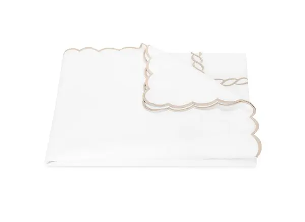 MATOUK Classic Chain Scallop Duvet Cover - Dune