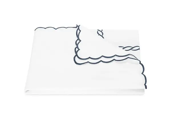 MATOUK Classic Chain Scallop Duvet Cover - Navy