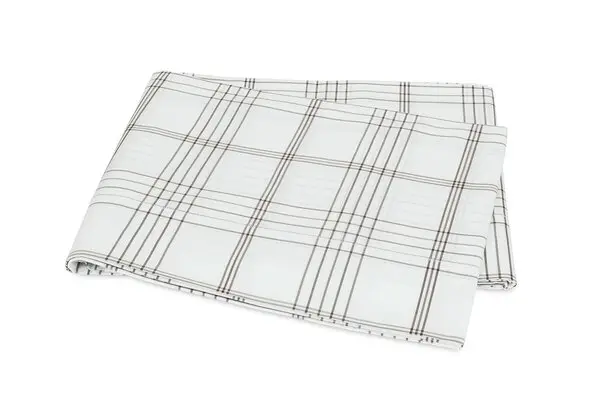 MATOUK Schumacher August Plaid Flat Bed Sheet - Sable