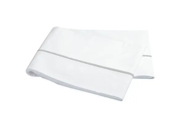 MATOUK Gatsby Flat Bed Sheet - Silver