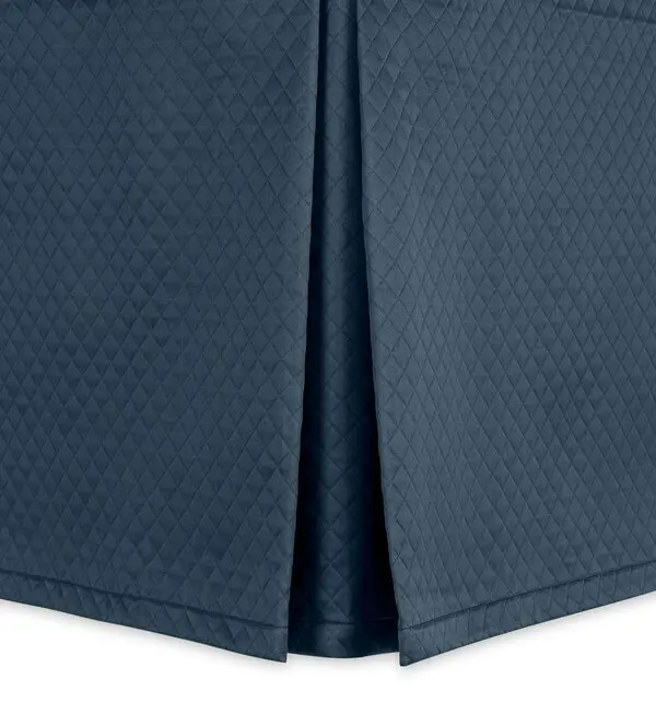 MATOUK Petra Quilted Bed Skirt - Prussian