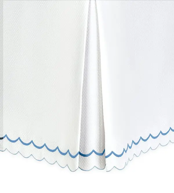 MATOUK India Pique Bed Skirt - Azure