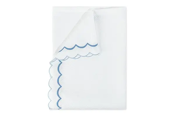 MATOUK India Pique Coverlet - Azure