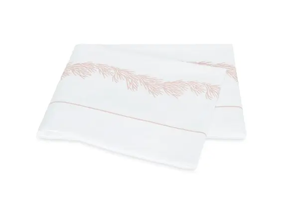 MATOUK Atoll Flat Bed Sheet - Blush