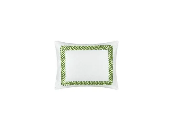 MATOUK Schumacher Astor Braid Matelassé Sham - Grass