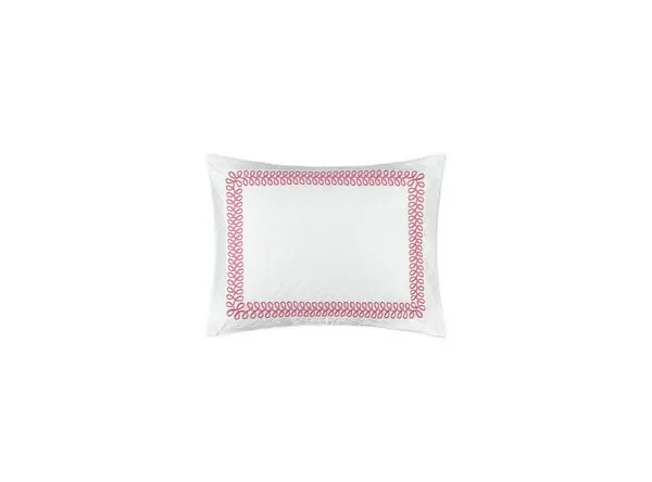 MATOUK Schumacher Astor Braid Matelassé Sham - Peony