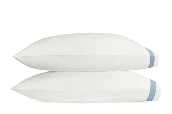 MATOUK Ambrose Pillowcase Pleated Double Flange - Bone/hazy