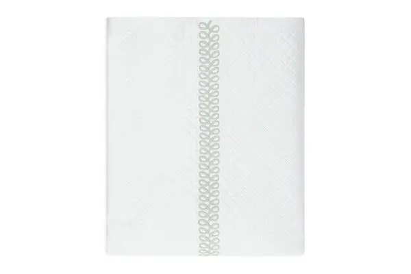 MATOUK Schumacher Astor Braid Matelassé Coverlet - Silver