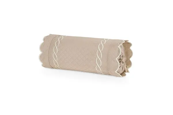 MATOUK Classic Chain Scallop Matelassé Sham - Dune/bone