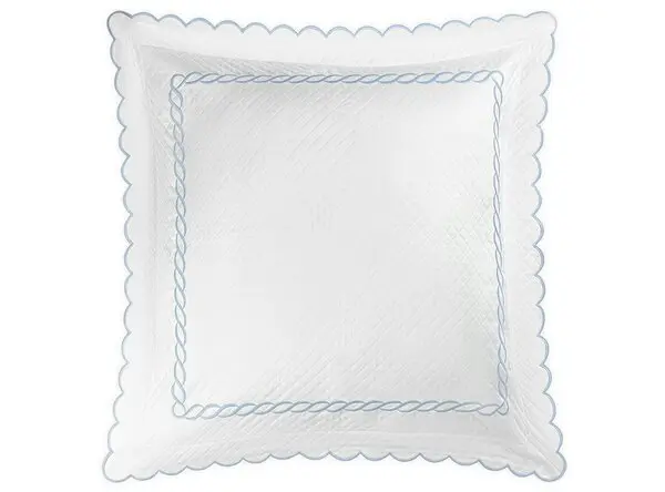 MATOUK Classic Chain Scallop Matelassé Sham - Light