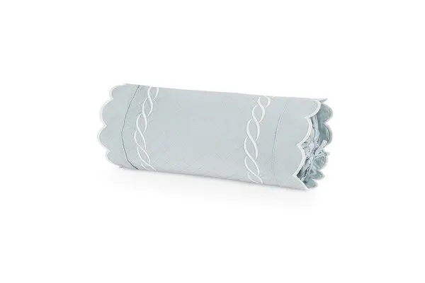 MATOUK Classic Chain Scallop Matelassé Sham - Pool/bone