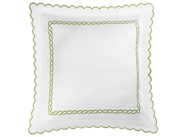 MATOUK Classic Chain Scallop Matelassé Sham - Spring
