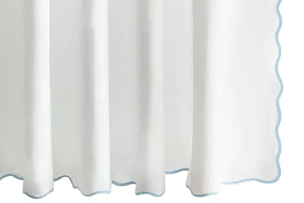 MATOUK Camilla Pique Scallop Shower Curtain - Light