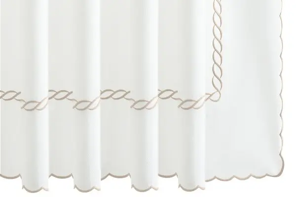 MATOUK Classic Chain Scallop Shower Curtain - Dune