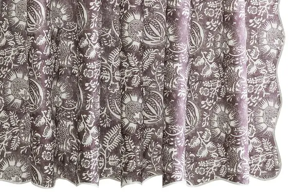 MATOUK Schumacher Granada Linen Shower Curtain - Thistle
