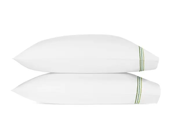 MATOUK Amara Triple Pearl Pillowcase Pair - Palm