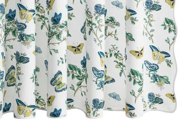 MATOUK Schumacher Baudin Butterfly Shower Curtain - Prussian
