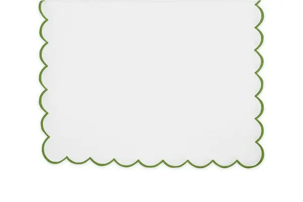 MATOUK Dakota Tablecloth - White/grass