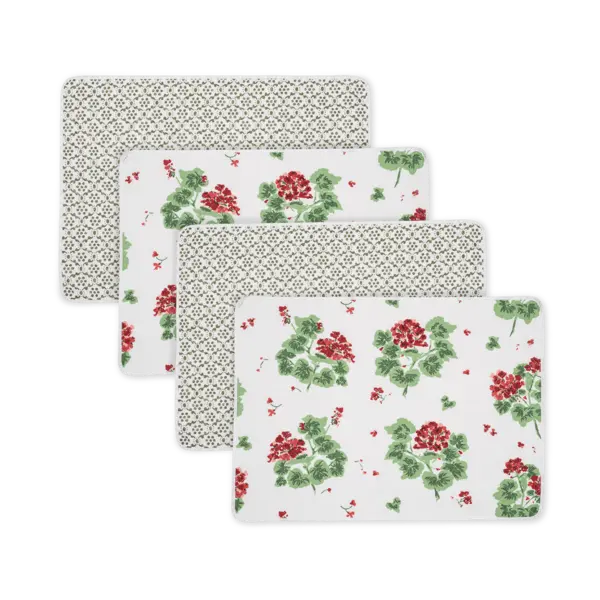 MATOUK Reversible Quilted Placemat Set Of 4 - Cotton