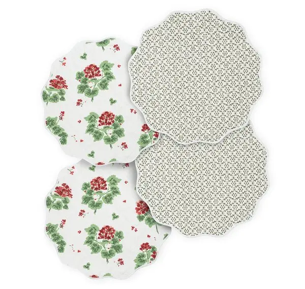 MATOUK Reversible Quilted Placemats - Geranium