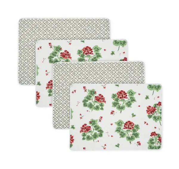 MATOUK Reversible Quilted Placemats - Geranium