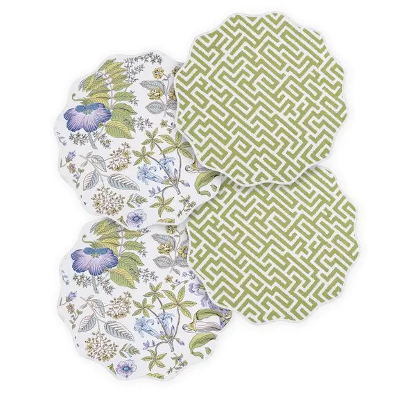MATOUK Reversible Quilted Placemats - Pomegranate