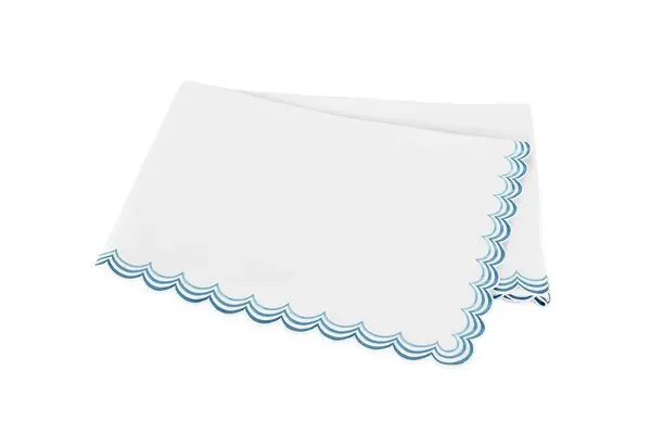 MATOUK Stella Embroidered Flat Bed Sheet - Hazy