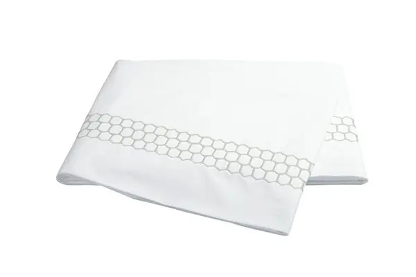 MATOUK Liana Flat Bed Sheet - Silver