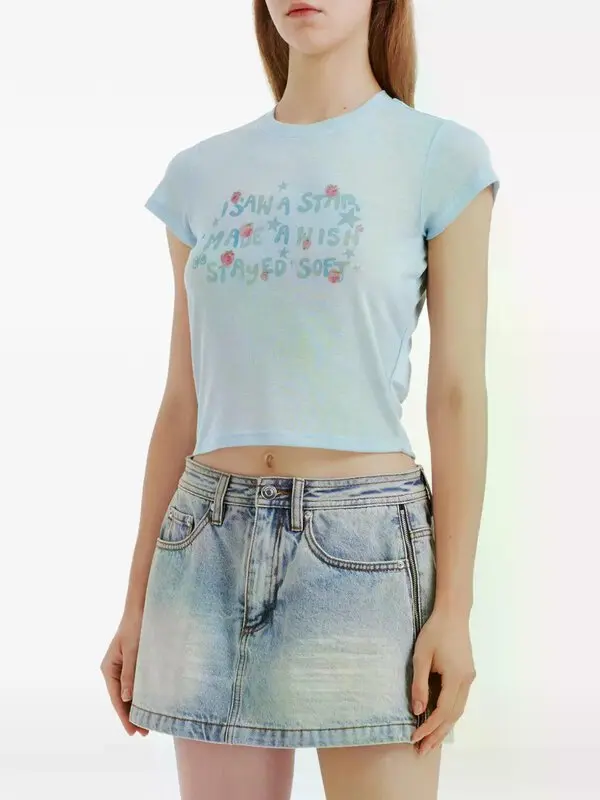 MINI CREAM Graphic Print Short Sleeve T-shirt