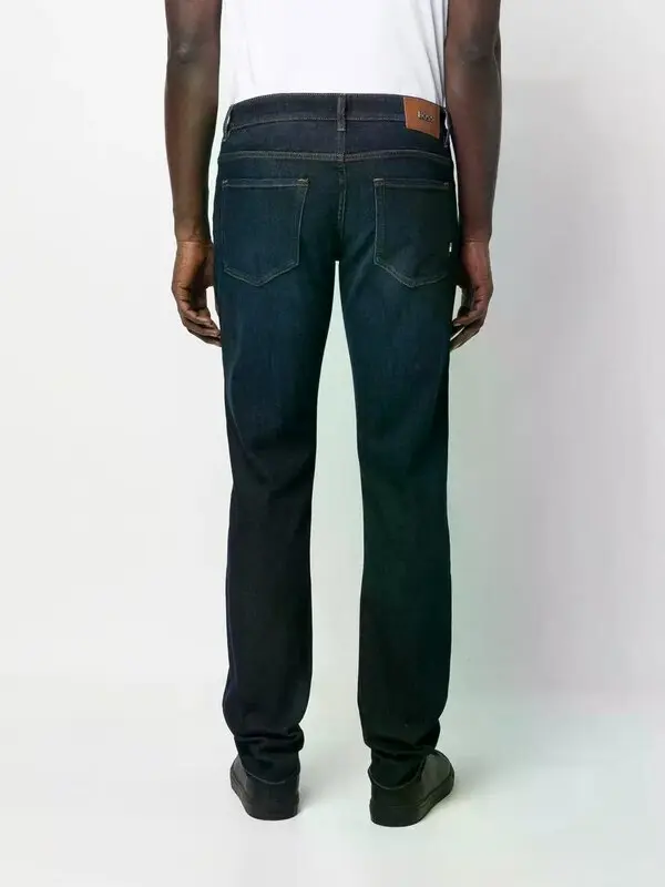 BOSS Washed Straight-leg Jeans