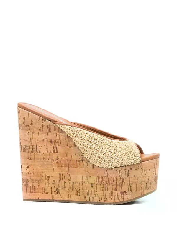 Ermanno Scervino Woven-strap Wedge Sandals
